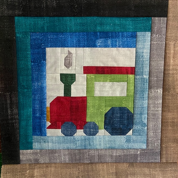 Train Engine Quilt Block Pattern PDF - Includes Instructions for 6 Inch ...
