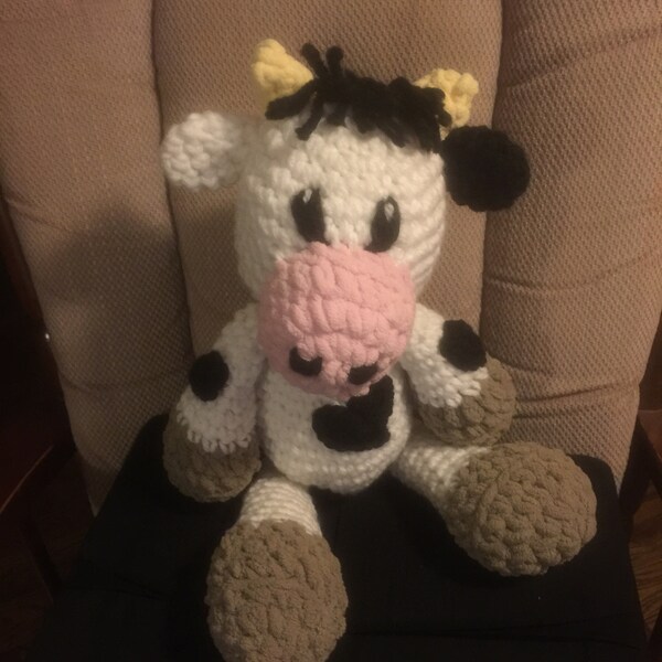 CROCHET PATTERN for Cuddly Cow, Cow Pattern, Crochet Cow. Instant PDF ...