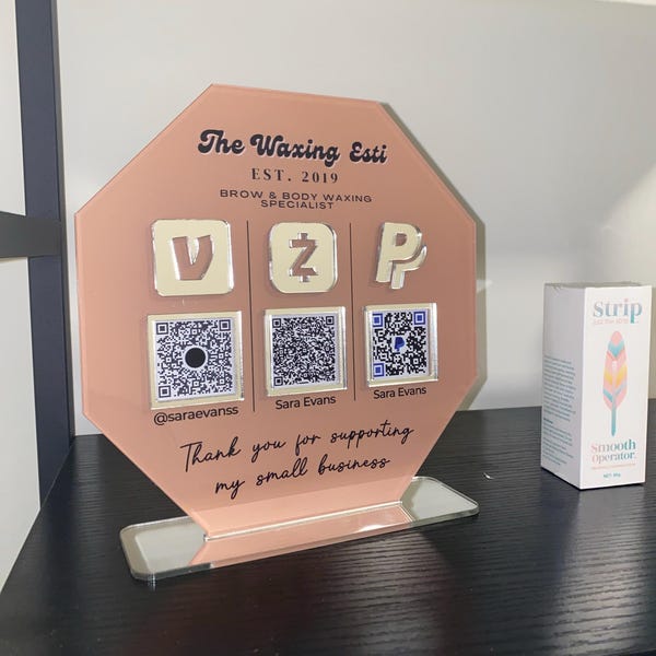 Multi QR Code Sign | Payment Sign | Social Media QR Code Sign | Beauty ...