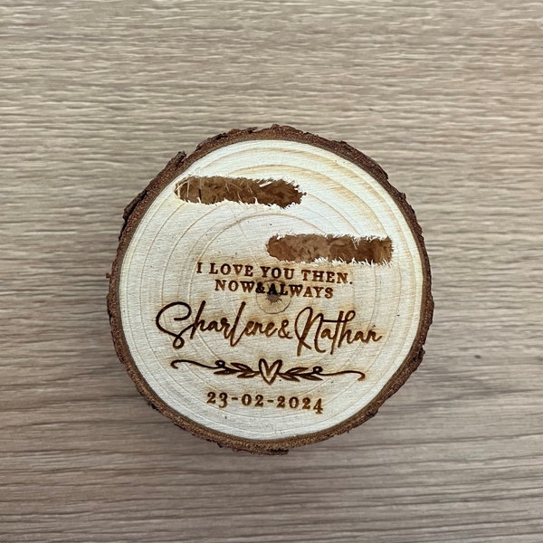 Tree Stump Wedding Ring Box, Tree Stump Ring Bearer Box, Double ...