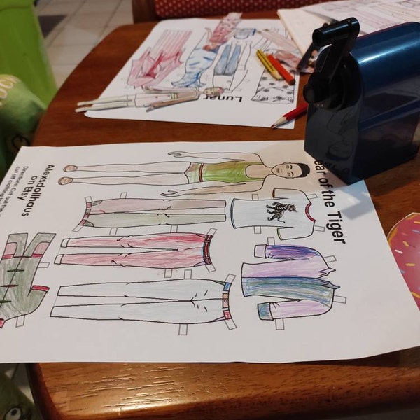 Lunar New Year Paper Doll - AA Printable Paper Doll - African American ...