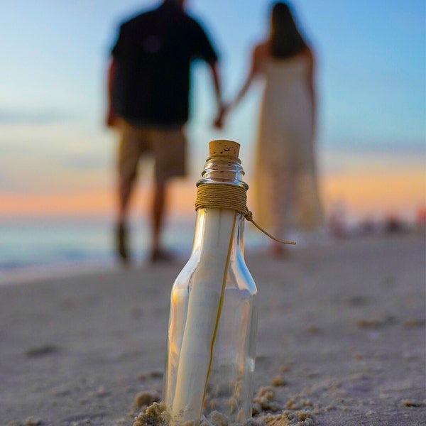 Personalized Message in a Bottle + Gift Box | Your Custom Message ...