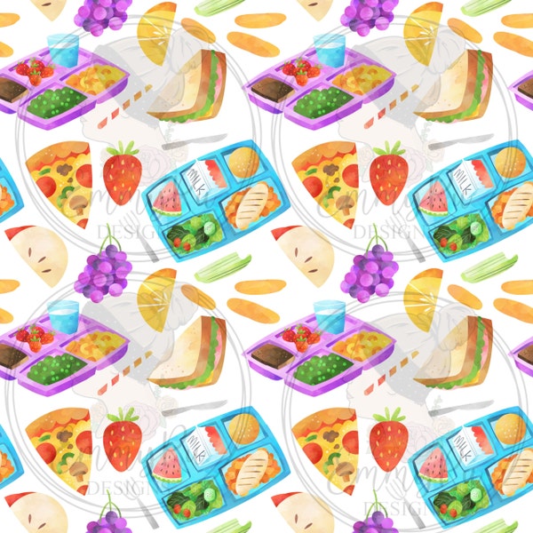 Watercolor School Lunch Clipart: 27 Food Illustrations (digital ...