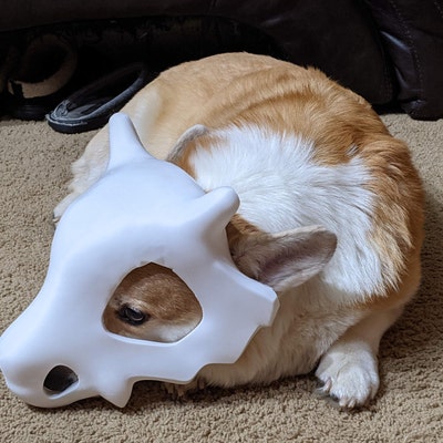 Cubone Dog Mask / Dinosaur Mask / Dog Costume / Funny Dog Gift - Etsy
