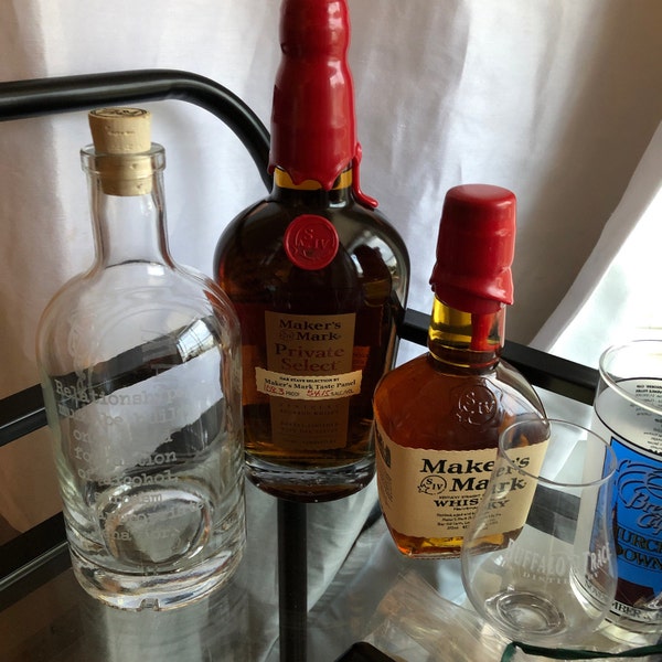 A Strong Drink for Dad-personalized Etched Spirit Decanter-home Bar/bar ...