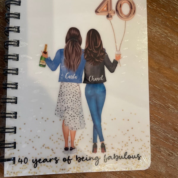 40th Birthday Best Friend, 40 Years of Being Fabulous, 40 Birthday Gift ...