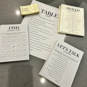 Printable Conversation Starter Table Talk Topics Instant Download ...