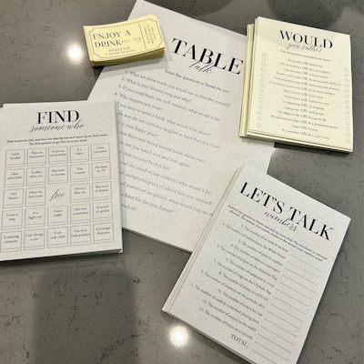 Printable Conversation Starter Table Talk Topics Instant Download ...