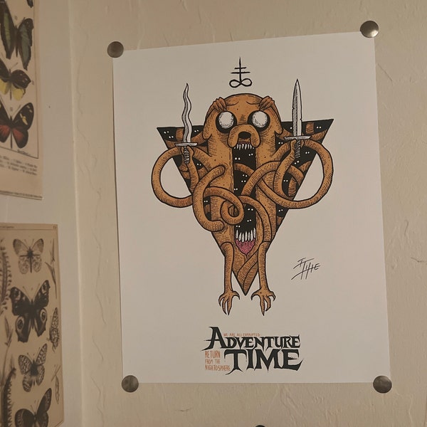 Jake - Demented Adv Time - Art Print by We Are All Corrupted - Etsy