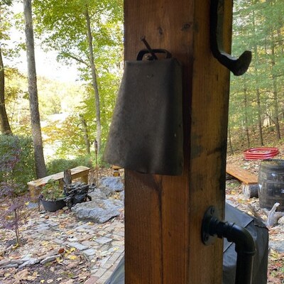 Vintage Cow Bell / Large Gray Bell / Six Inch High Cowbell / Old ...