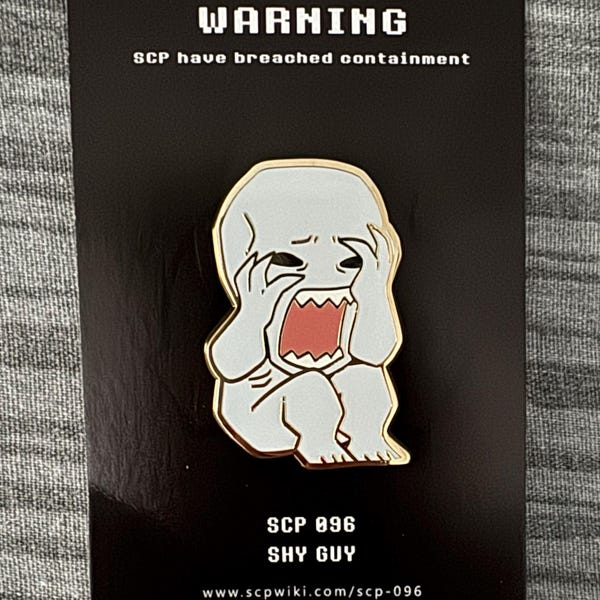 Shy Guy SCP - 096 Hard Enamel Gold Pin - Etsy