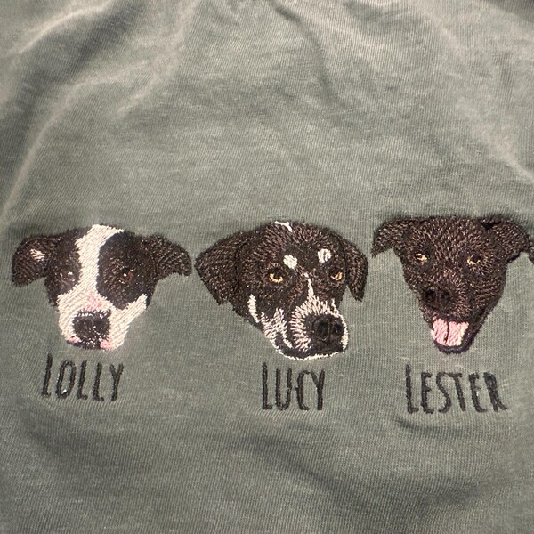 Custom EMBROIDERED Pet Sweatshirt, Custom Dog Portrait, Dog Sweatshirt ...