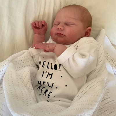 Hello, I'm New Here Babygrow - Etsy