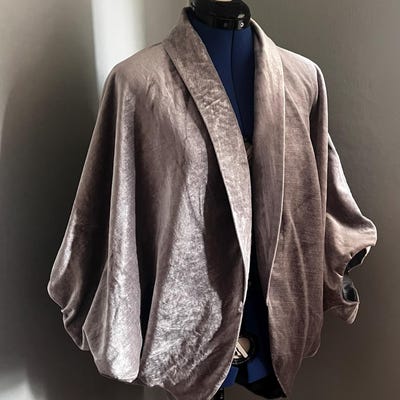 Cocoon Jacket PATTERN Digital Pdf Video Tutorial, Draped, Unisex, Lined, Kimono, Tailored Suit ...