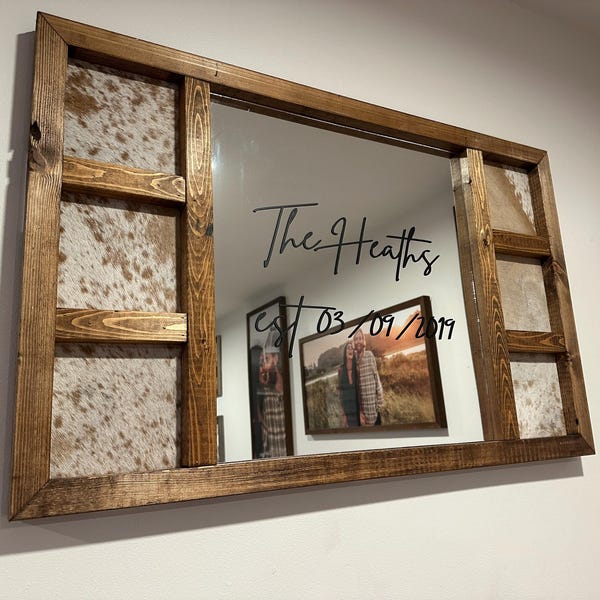 Western Style Mirror / Western Decor / Western Home - Etsy