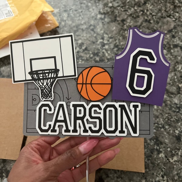 Basketball Cake Topper, Basketball Theme Party - Etsy