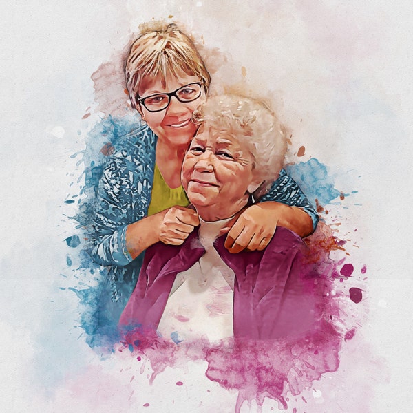 Remember Loved One Portrait, Lost Loved One Custom Portrait Gift ...