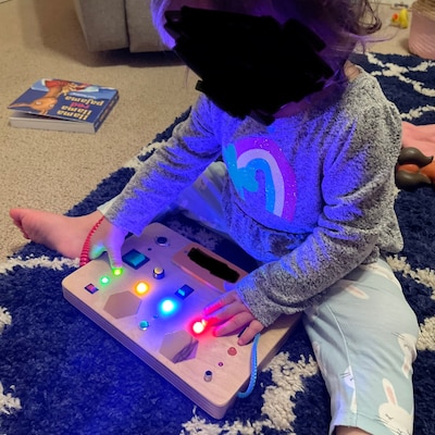 LED Light Switch Board for Toddler Electronic Busy Board for Travel ...