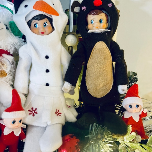 Reindeer Elf, Santa Elf, Gingerbread Elf, Snowman, Christmas Tree ...