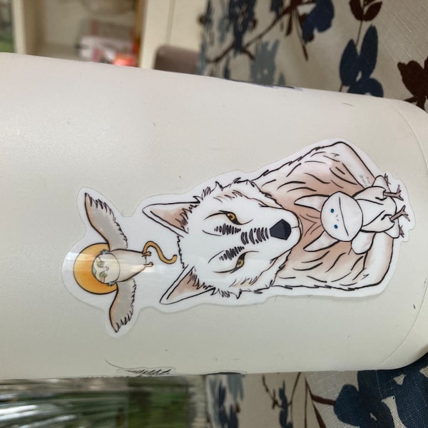 Loth Wolf Loth Cat Morai Vinyl Sticker - Waterproof/decal/glossy - Etsy