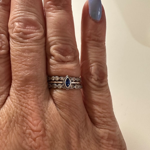 Birthstone Rings | Stacking Birthstone Bands | Silver Stacking Rings ...
