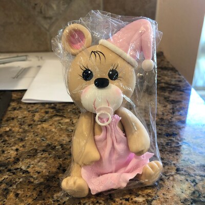 Teddy Bear Cake Topper, Pink Teddy Bear, Teddy Bear Birthday, Blue Bear ...