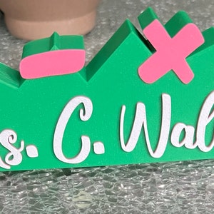 Math Pi Name Sign 3D Printed Name Plate Math Teacher Gift Math - Etsy