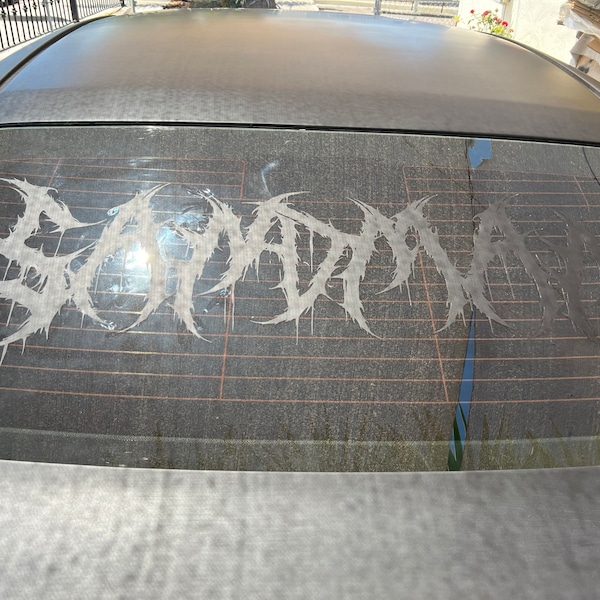 Death Metal Style Car Decal ! Scary Death Horror Dark Windshield ...