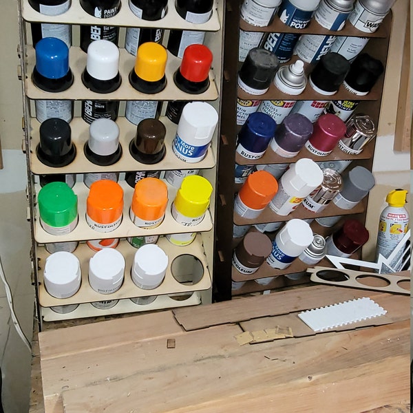 Laser Cut Files Spray Paint Can Rack, Spray Paint Aerosol Can Lube ...