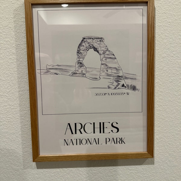 The Grand Teton National Park Poster Simple Sketch Fine Line Wall Art ...