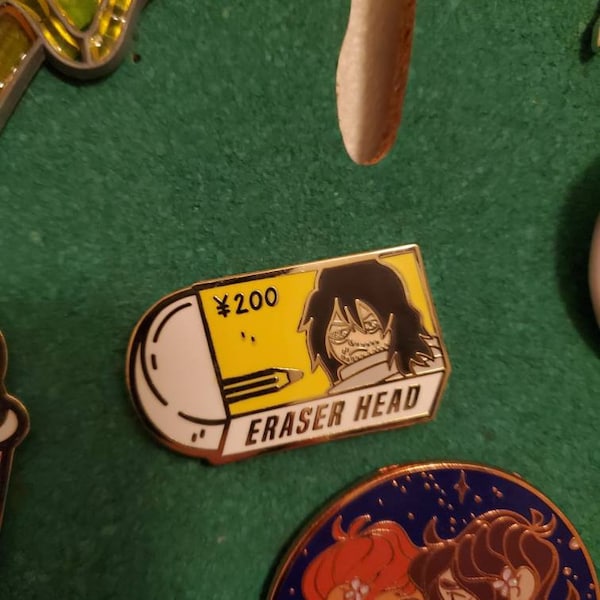Eraser Head Hard Enamel Pin / Anime, Hero, Aizawa, Lapel Pin, Badge ...