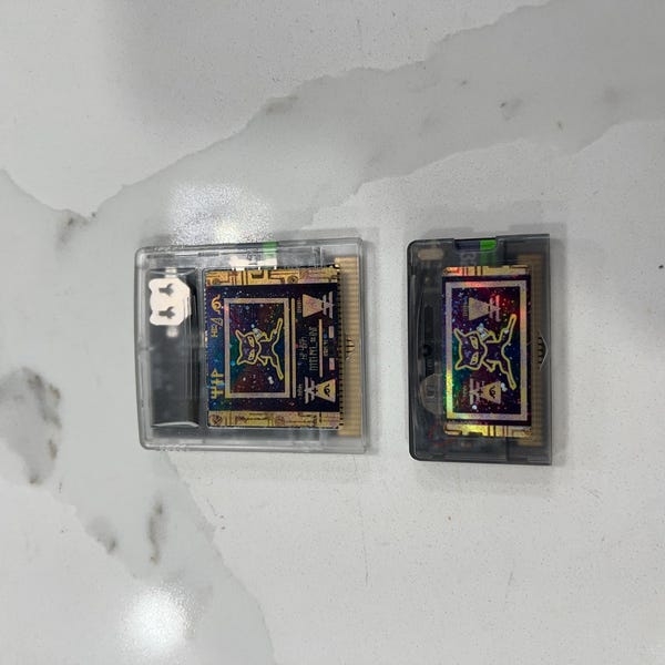 Ancient Mew GBA Holographic Label Laminated Replacement Label for Game ...