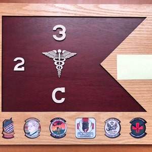 Army Medical Replica Guidon Plaque - Etsy
