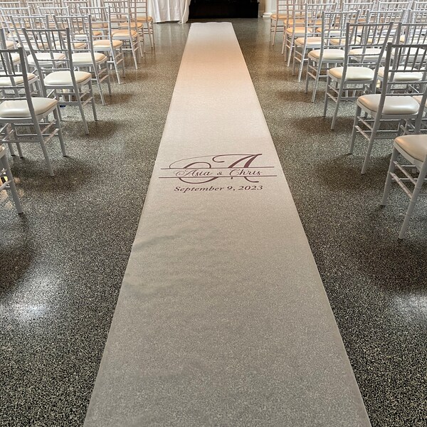 Custom Personalized Aisle Runner Wedding Aisle Runner MAE33/ENT Plain ...