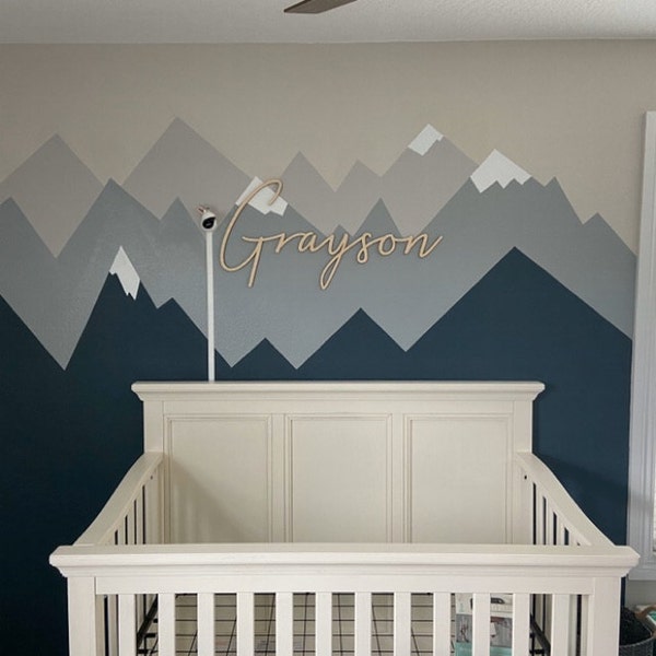 Baby Sign, Above the Crib Sign, Baby Name Cut Out, Custom Name Nursery ...