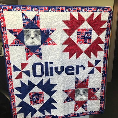 English Bulldog Dog Puppy Quilt Block PDF Pattern includes Instructions ...