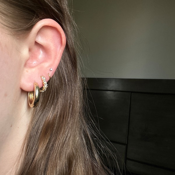 Tiny Clicker Ring • Tiny Plain Hinged Segment Hoop, Seamless Ring, Tiny Tragus Hoop, Cartilage ...