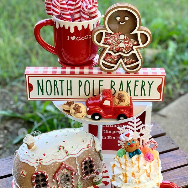 6 Large Polymer Clay Christmas Candy Canes, Cute Fake Peppermint Charms ...