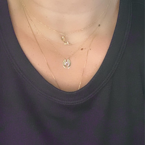 Gold Interlocking Paperclip Necklace, Dainty Interlocked Paperclip ...