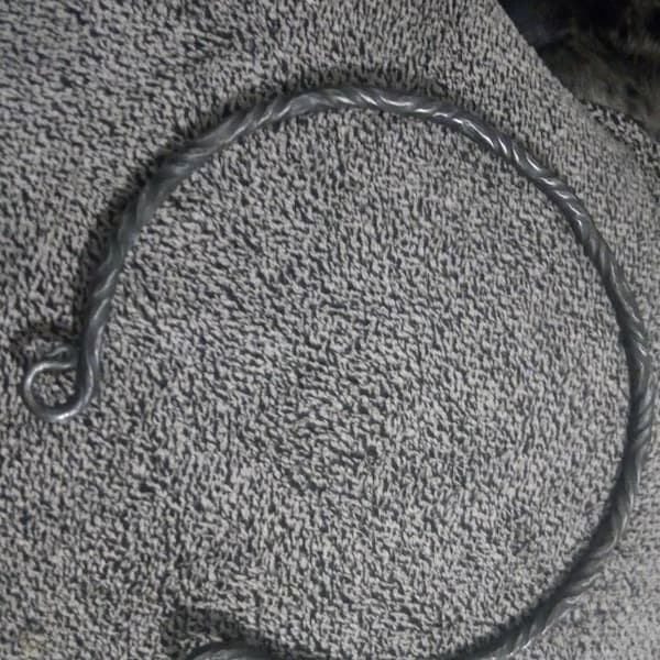 Forged Iron Neck Torc, Forged Torc, Viking Torc, Medieval Nordic Torc ...