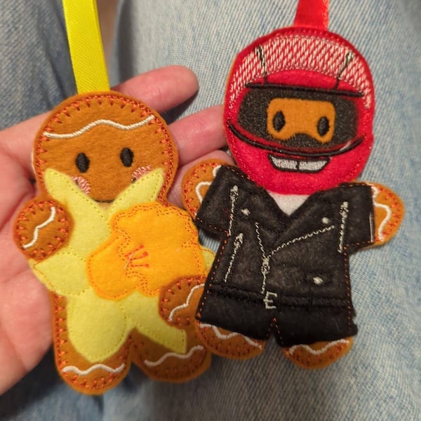 Goth Boy And/or Girl Felt Gingerbread Hanging Ornament - Etsy