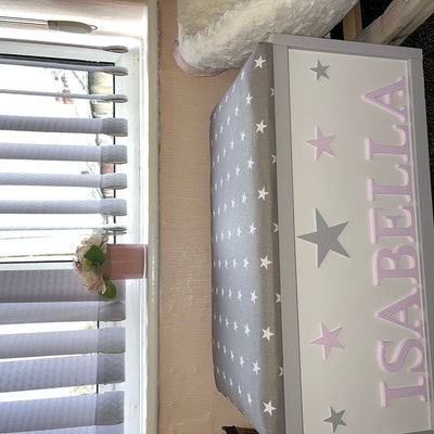 Personalised Toy Box With Hinged Lid and Safety Piston Ideal Gift - Etsy