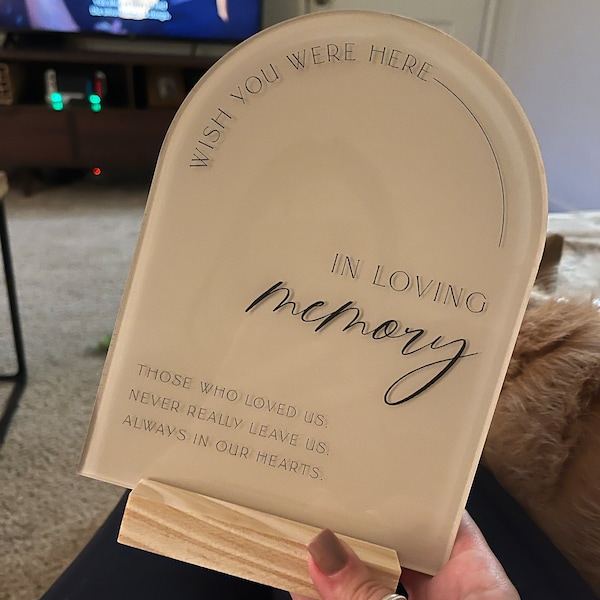 In Loving Memory Table Sign | in Memory Wedding Sign | Modern Script ...