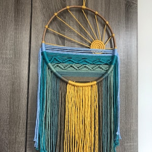 Modern Macrame Sunrise Sunset Wall Art, Minimalist Boho Sun Sunshine ...