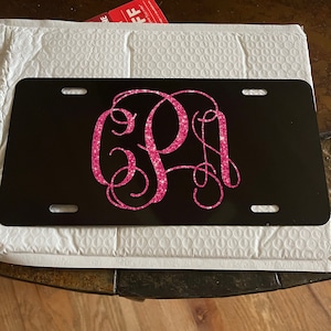 Glitter License Plate. License Plate Frame. Faux Glitter - Etsy