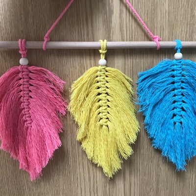 DIY Leaf Macrame Wall Hanging Kit With Video Tutorial Make Your Own ...