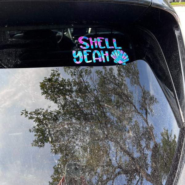 Shell Yeah Vinyl Decal for Car, Seashell Decal, Shell Yeah Beaches ...
