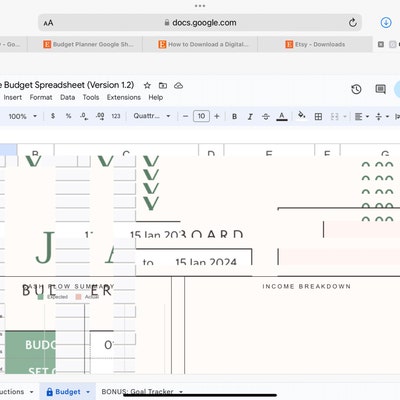 Excel Monthly Budget Template Google Sheets Budget Planner Template ...