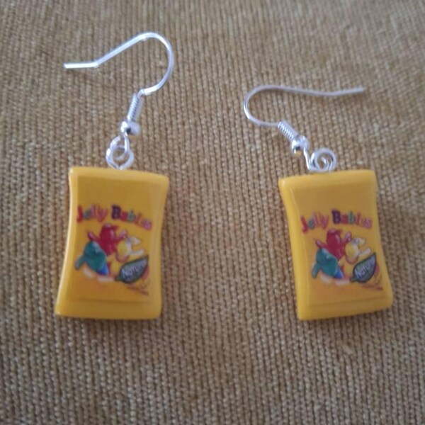 Handmade Miniature Prawn Cocktail Crisp Crisps Packet Dangle Earrings ...