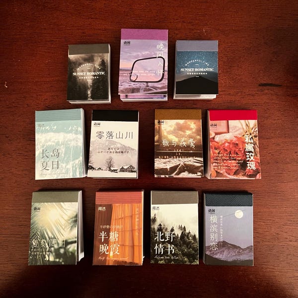 50 Pcs, Landscape Sticker Book, Color Themed Aesthetic Sticker Booklet ...